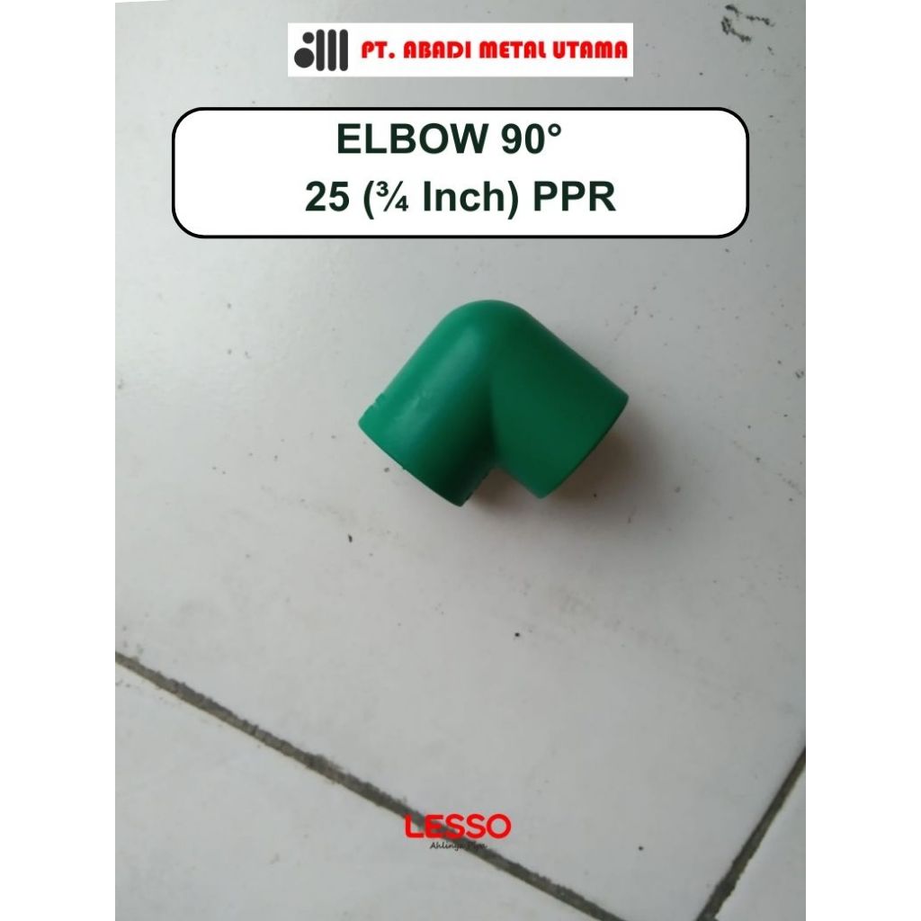 Jual Elbow Ppr 90 Derajat 25mm ( ¾ ") Green Lesso | Shopee Indonesia