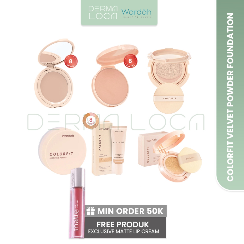 Jual Wardah Colorfit Velvet Powder Foundation - Mattifying Powder ...