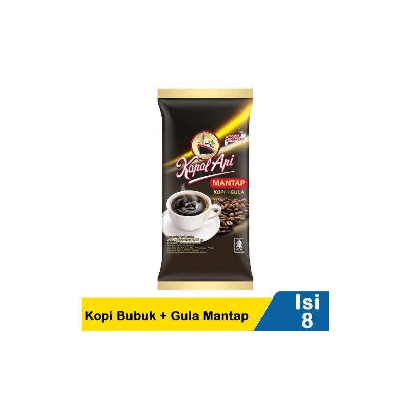 Jual KOPI KAPAL API MANTAP KOPI + GULA 8 X 25 GR( 8 PCS) | Shopee Indonesia