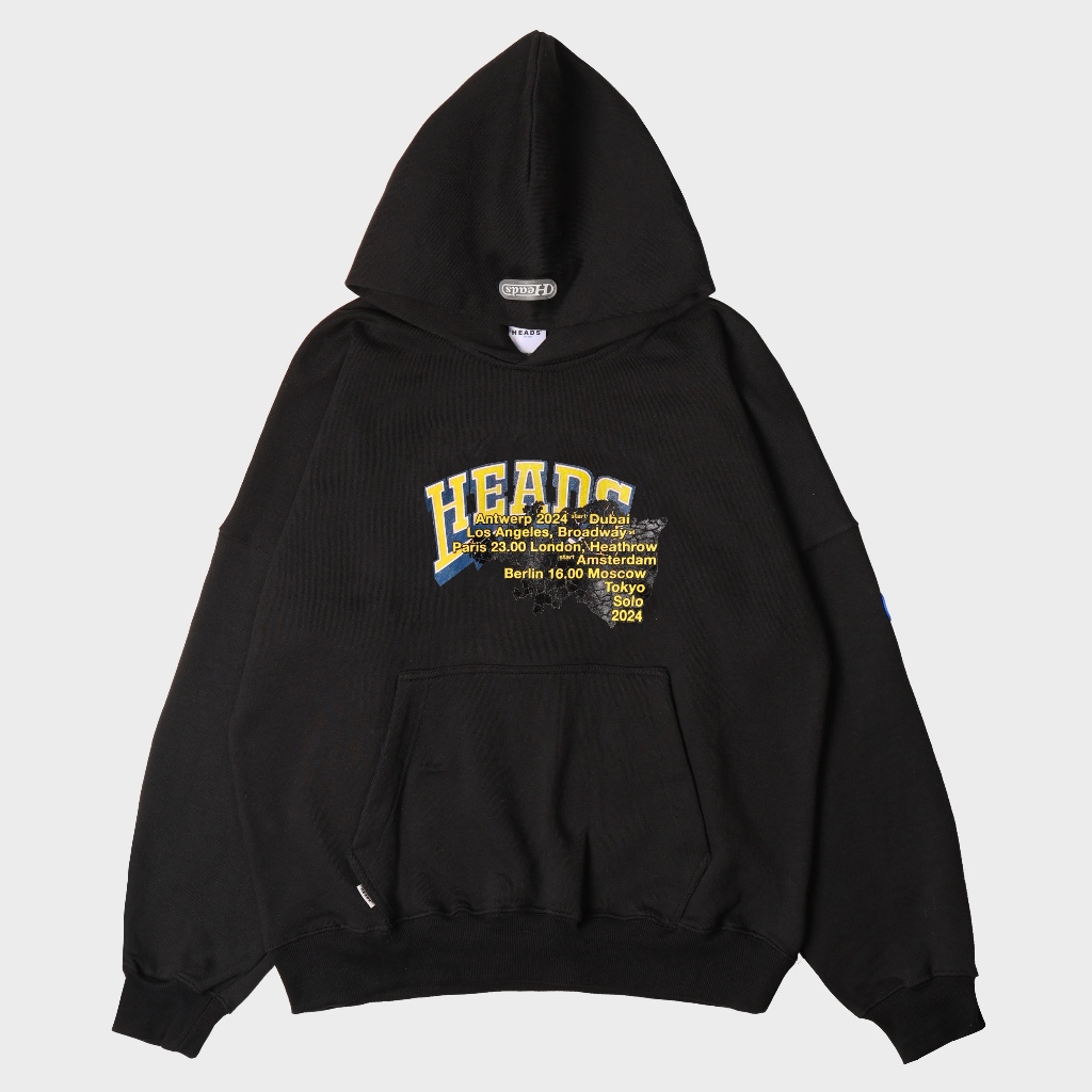 Jual HEADS - College Cities Hoodie Black | Jaket Hoodie Pria/Wanita ...