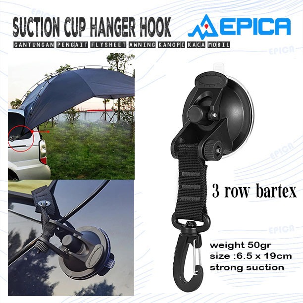 Jual EPICA Suction Cup Hanger Hook Gantungan Pengait Flysheet Awning ...