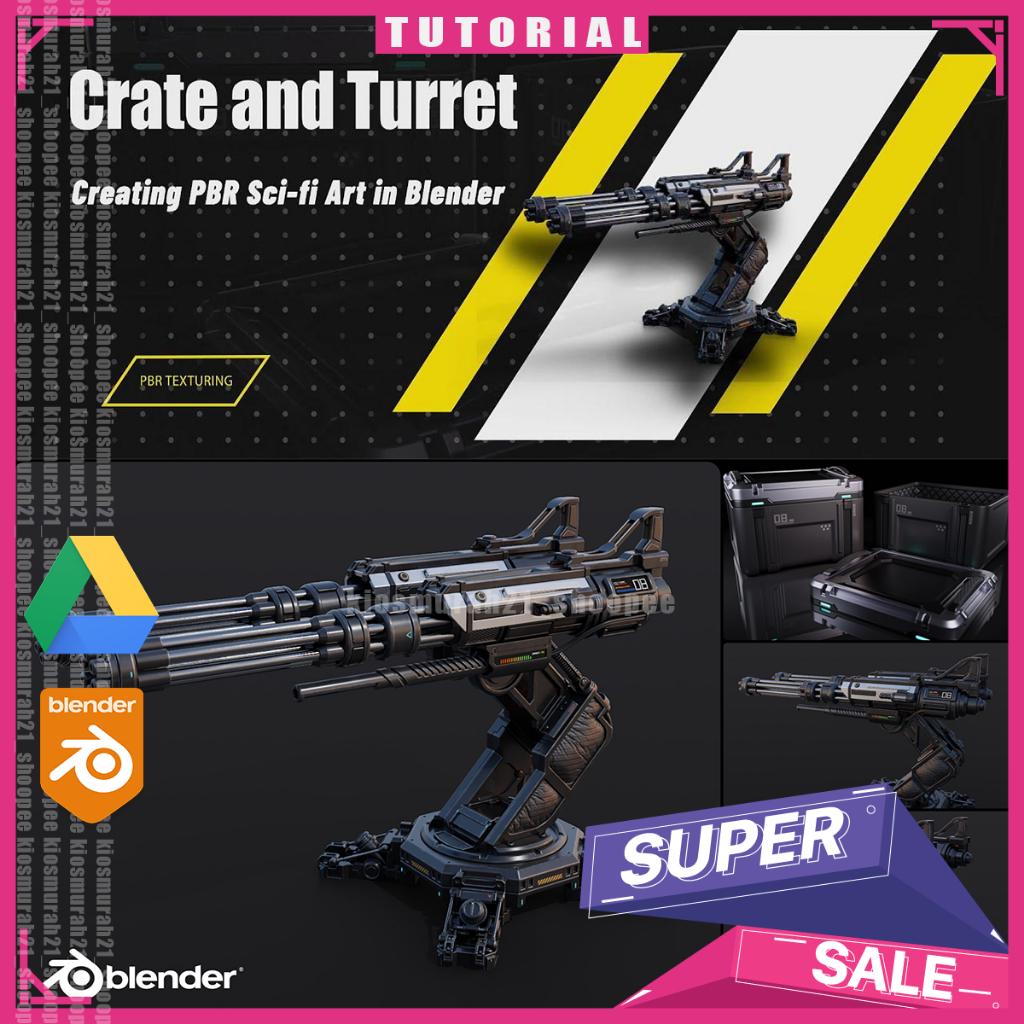 Jual Blender 3D - Blender Complete PBR Art Creation Sci-fi Crate and ...