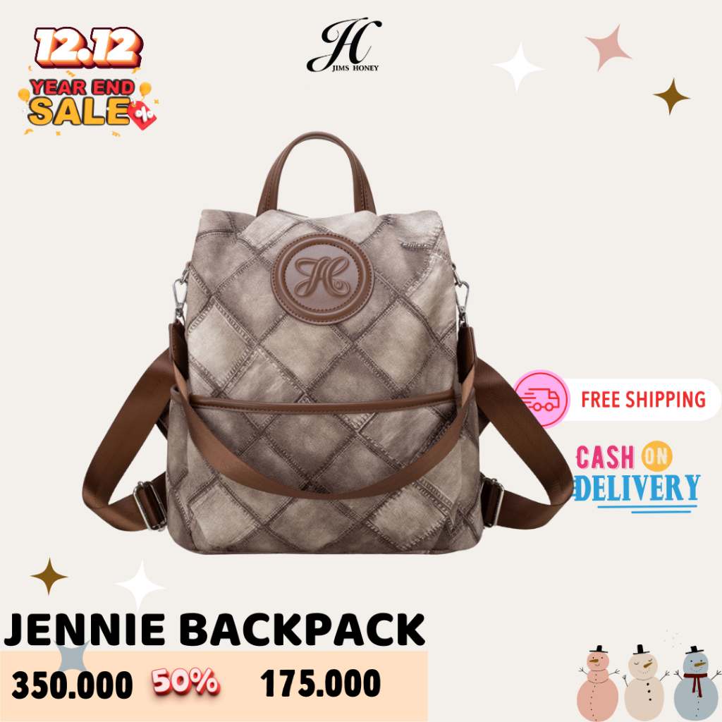 Jual JIMS HONEY TAS RANSEL WANITA JENNIE BACKPACK | Shopee Indonesia