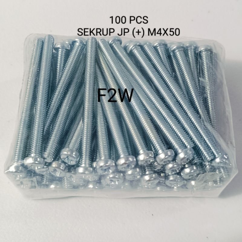 Jual 100PCS BAUT JP (+) PUTIH 4X50 BAUT JP PUTIH 4MM X 50MM BAUT JP ...