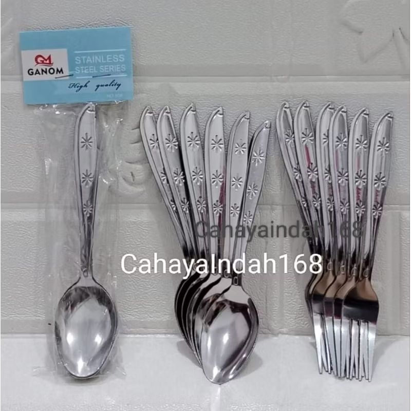 Jual (12 / 6 Pcs)2 Model/Sendok atau garpu Makan Motif Bintang Tebal ...