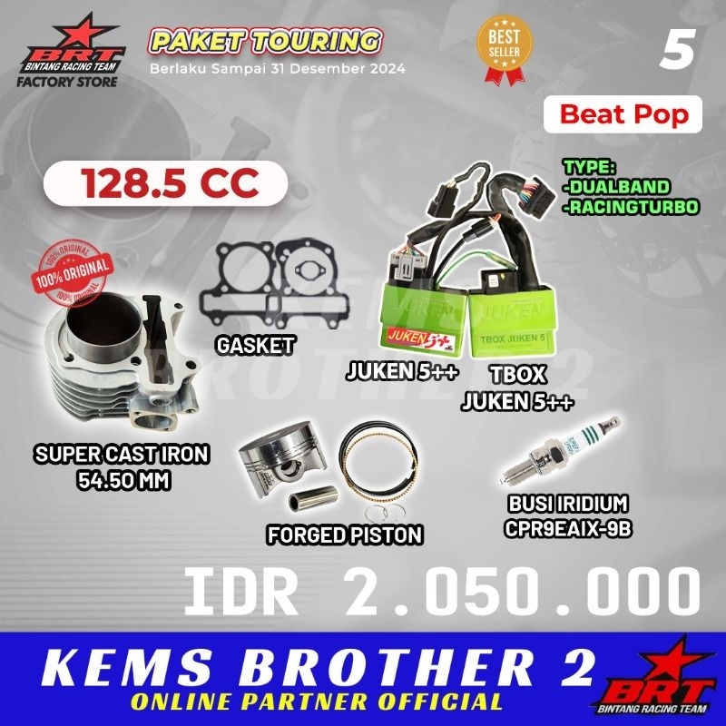 Jual PAKET BORE UP BRT BEAT ESP BEAT POP PISTON 54,5 ORIGINAL BRT ...