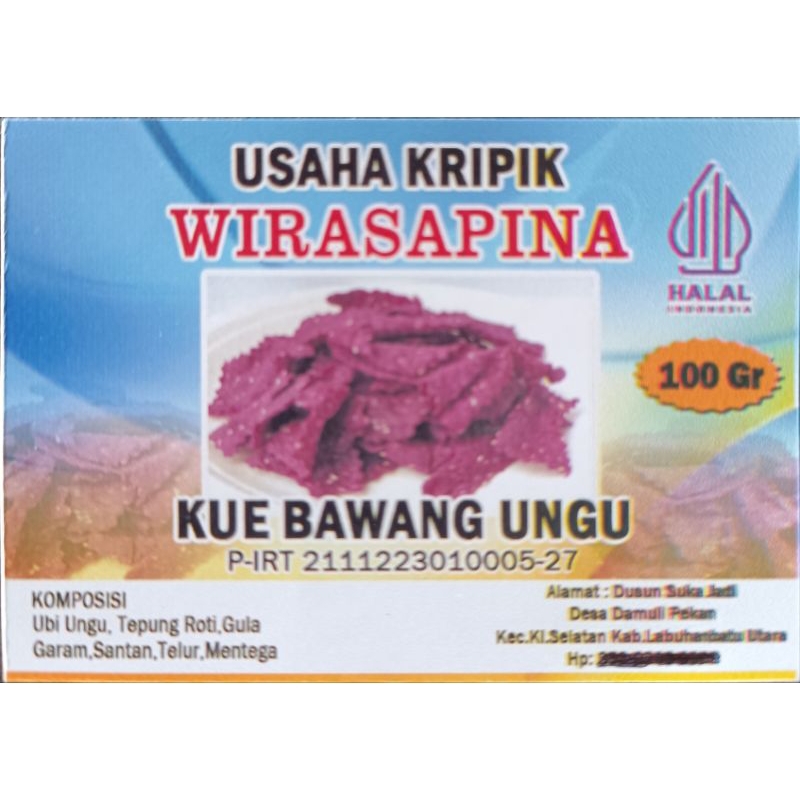 Jual Halal Usaha Kripi Wirasapina Kue Bawang Ungu 500 Gr | Shopee Indonesia