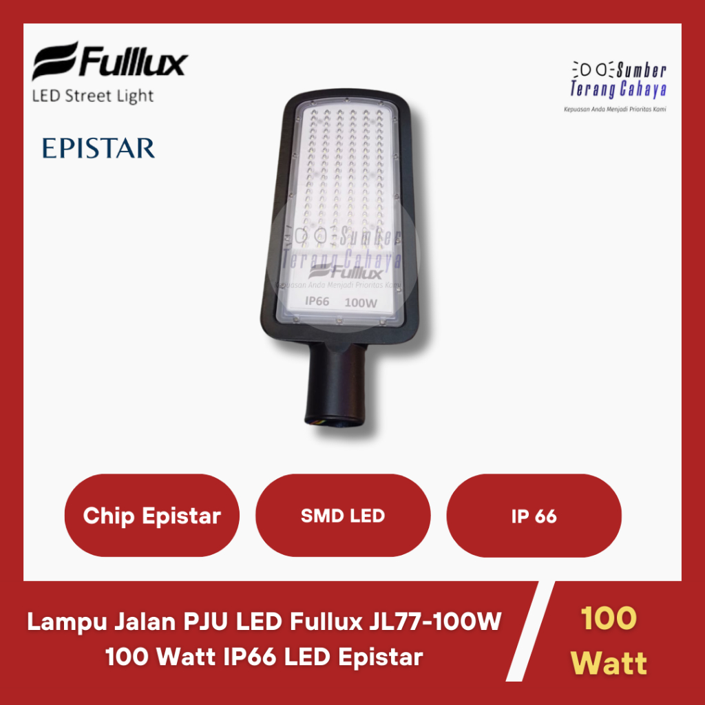 Jual Lampu Jalan PJU LED Fullux JL77-100W 100 Watt IP66 LED Epistar ...