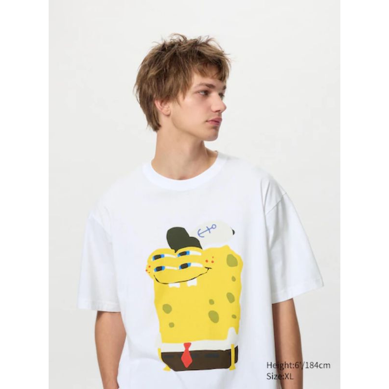 Jual UNIQLO Kaos / Jaket Hoodie Sweat UT Spongebob SquarePants Oversize ...