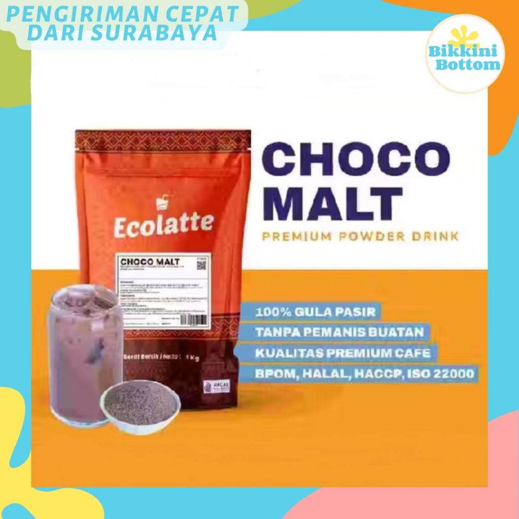 Jual Bubuk Minuman CHOCO MALT Ecolatte Premium 1kg Bubuk Minuman Rasa ...