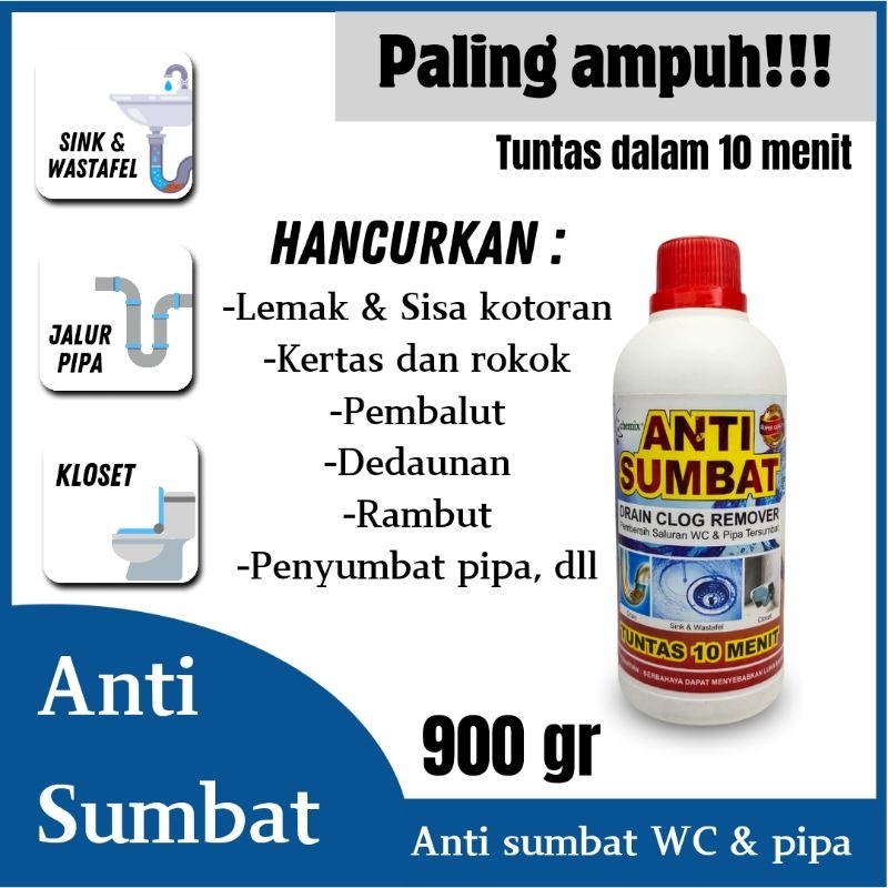Jual Cairan anti sumbat wastafel WC toilet pipa mampet | cairan anti ...