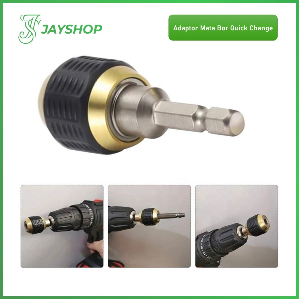 Jual Adaptor Mata Bor Quick Change Chuck Heksagonal Kepala Adaptor Mata ...