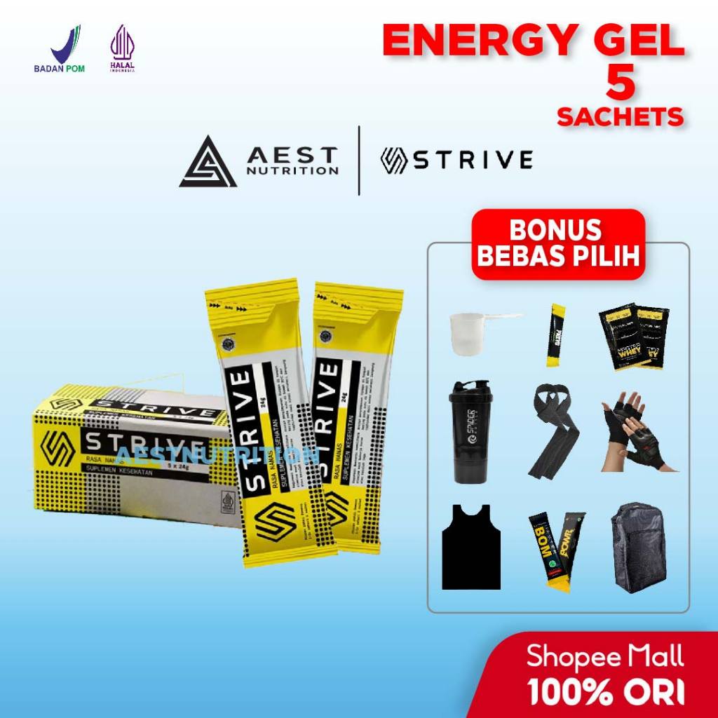 Jual Strive Energy Gel Box isi 5 Sachet Energy Booster | Shopee Indonesia