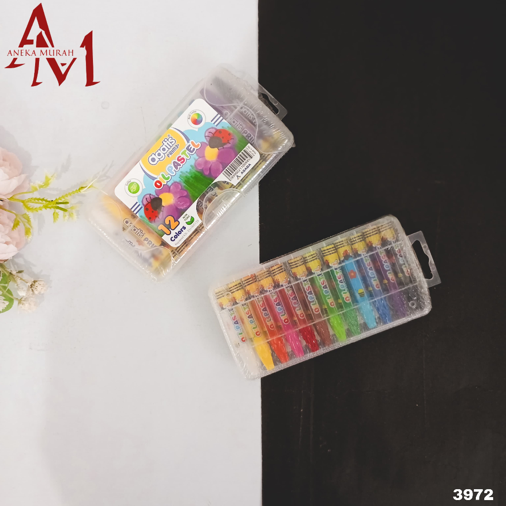 Jual CRAYON OIL PASTEL 12 WARNA AGATIS PRIME ( 3972 ) | Shopee Indonesia
