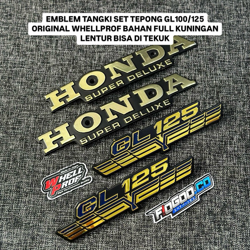 Jual EMBLEM TANGKI GL100 EMBLEM TEPONG GL100 WHELLPROF EMBLEM TANGKI GL ...
