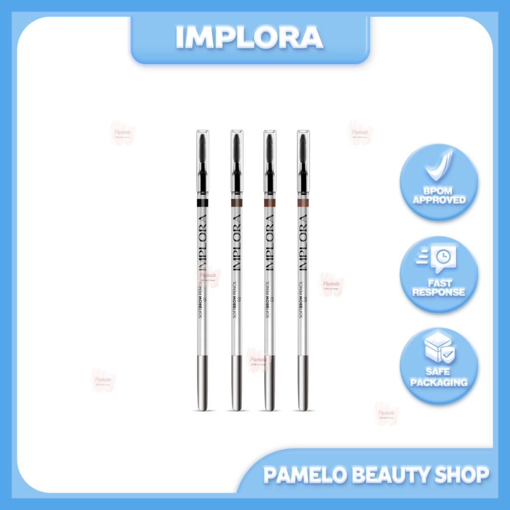 Jual ️ Pamelo ️ Implora Soft Brow Pencil - Pensil Alis | Shopee Indonesia