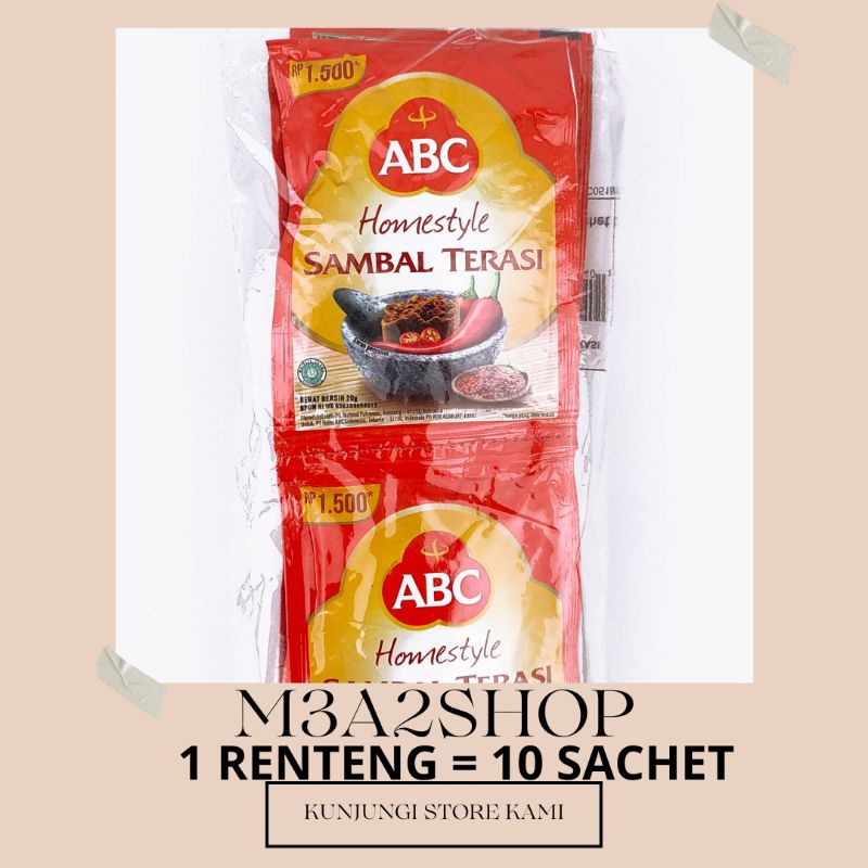 Jual SAMBAL TERASI ABC RENTENG ISI 10 SACHET | Shopee Indonesia