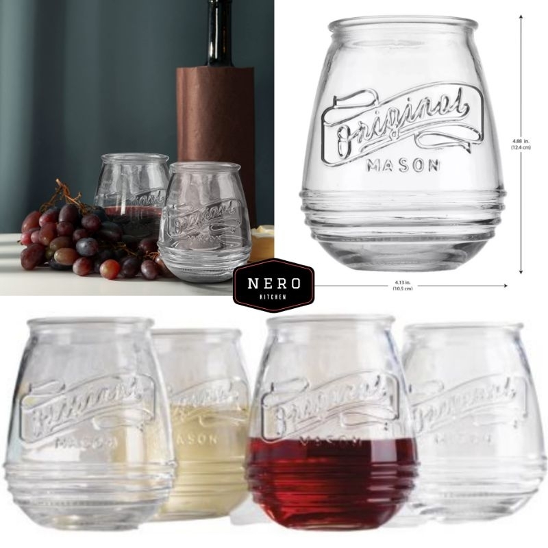 Jual Mason Glass Honey 600ml / Rock Glass / Whiskey Glass / Infused ...