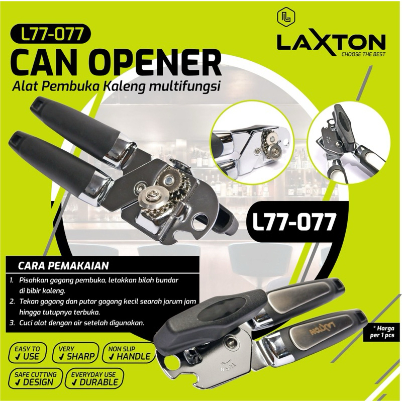 Jual Laxton L77-077 alat pembuka kaleng can opener praktis multifungsi ...