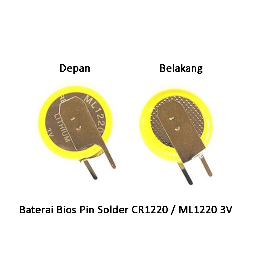 Jual BATERAI CMOS PIN SOLDER CR1220 3V | Shopee Indonesia