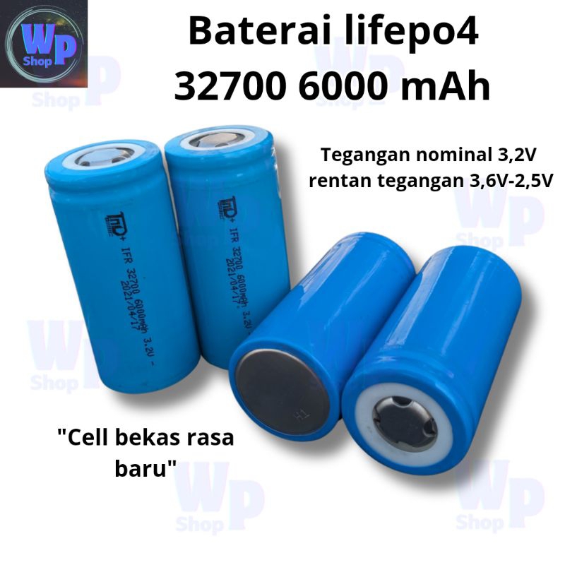 Jual Baterai Lifepo4 32700 6000mAh 3,2V 6Ah | Shopee Indonesia