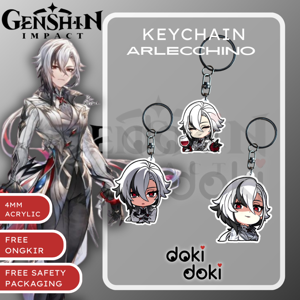 Jual GANTUNGAN KUNCI KEYCHAIN ARLECCHINO GENSHIN IMPACT | Shopee Indonesia