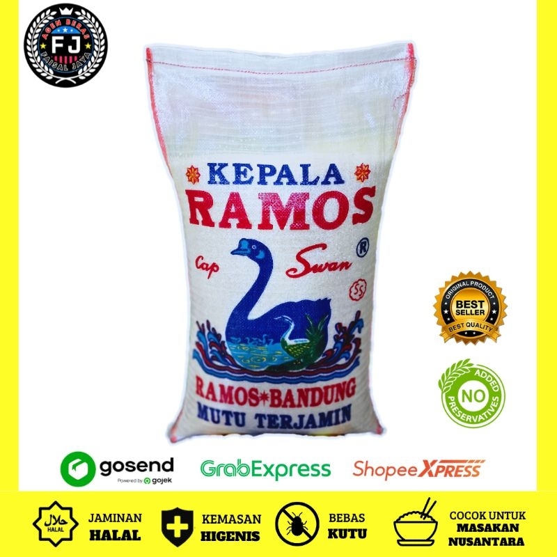 Jual Beras Cap Ramos Swan 25kg, 20kg, 10kg, 5kg | Shopee Indonesia