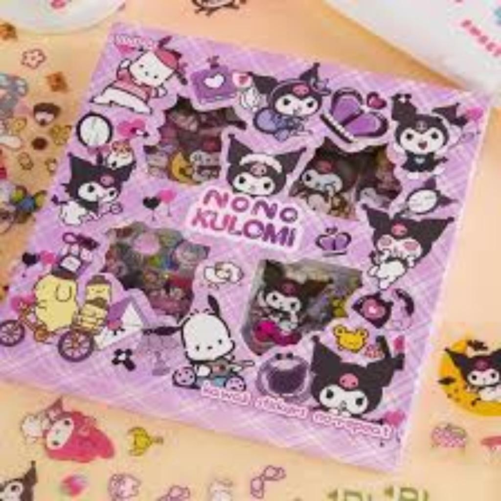 Jual Stiker 2D Box isi 100 Lembar Sticker Nono Momo Frozen Kuromi ...