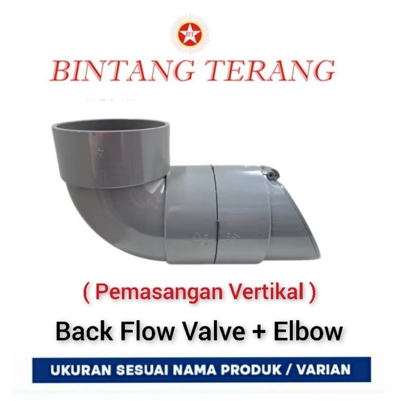 Jual Backflow Valve Vertikal 3" / Back Flow Elbow / Tutup Pipa Anti ...