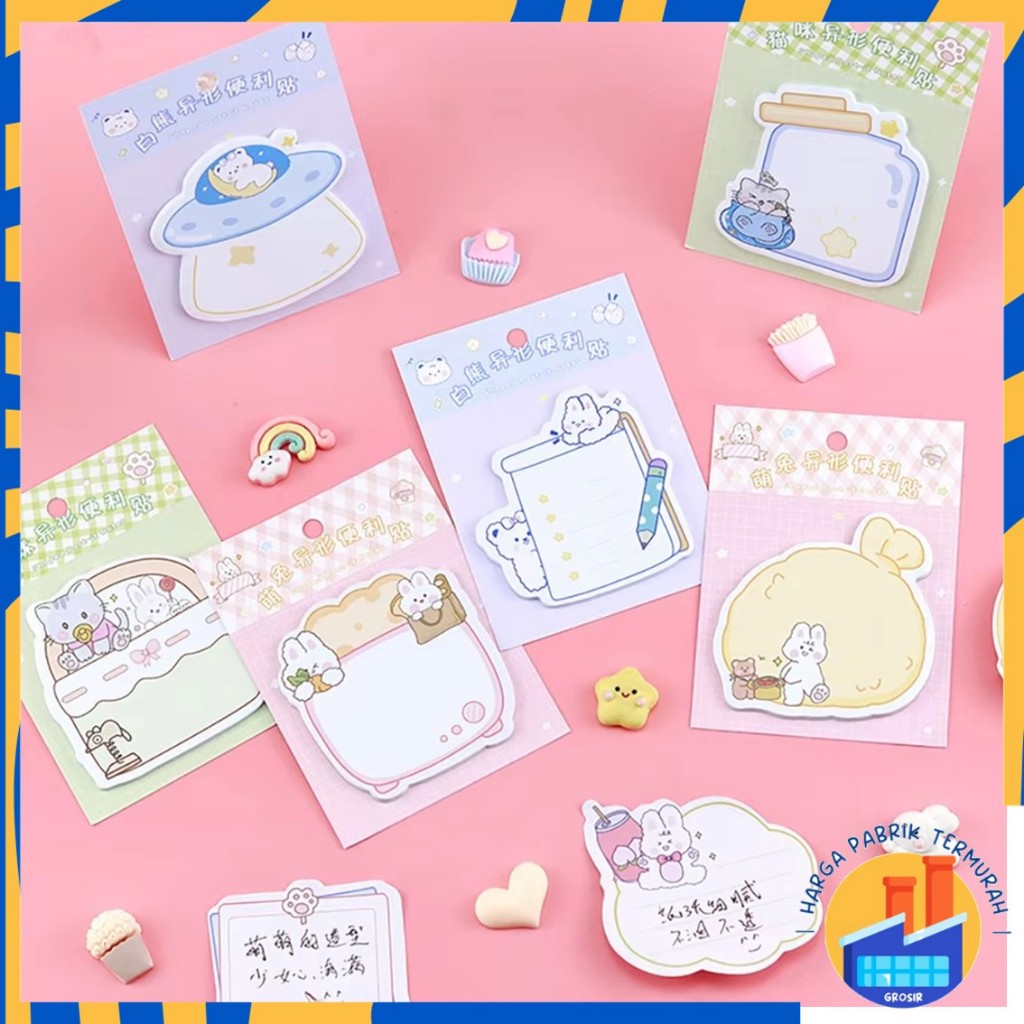 Jual HPT Sticky Note Karakter Kartun Lucu Isi 20 Lembar Tempelan Kertas ...
