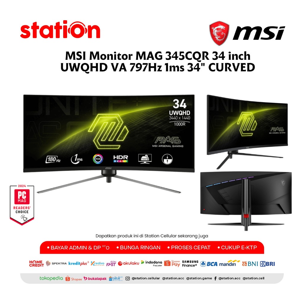 Jual MONITOR MSI GAMING MAG 345CQR 34 INCH | Shopee Indonesia