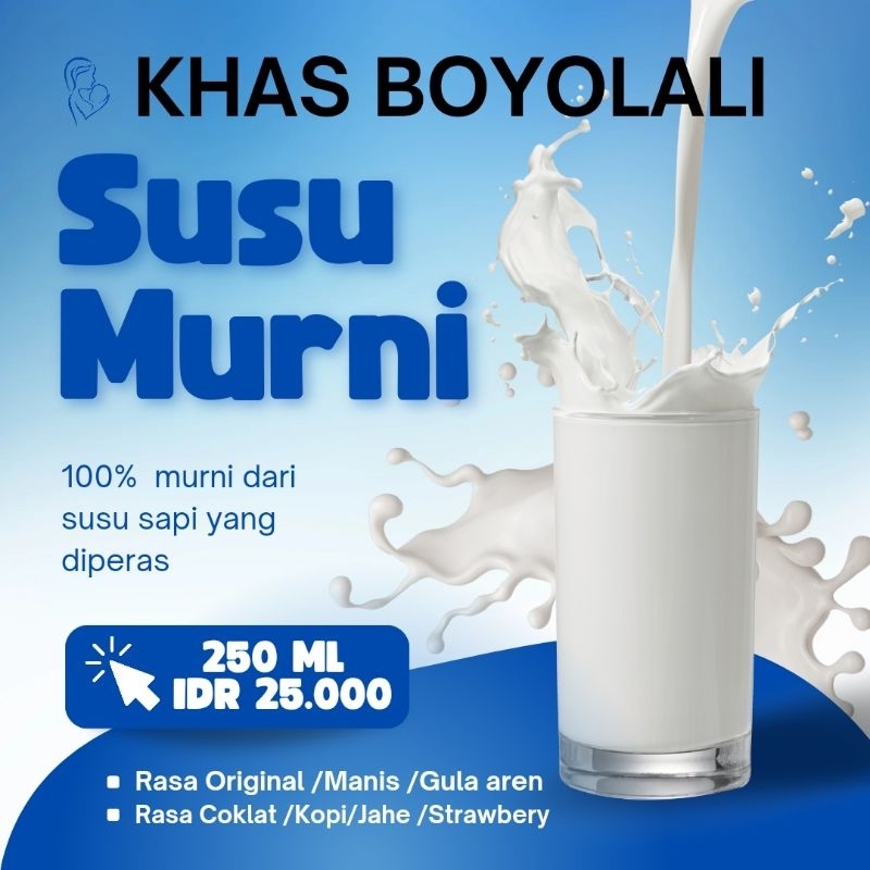 Jual ASLI SUSU SAPI MURNI Khas BOYOLALI 500 ml Rasa original /Coklat ...
