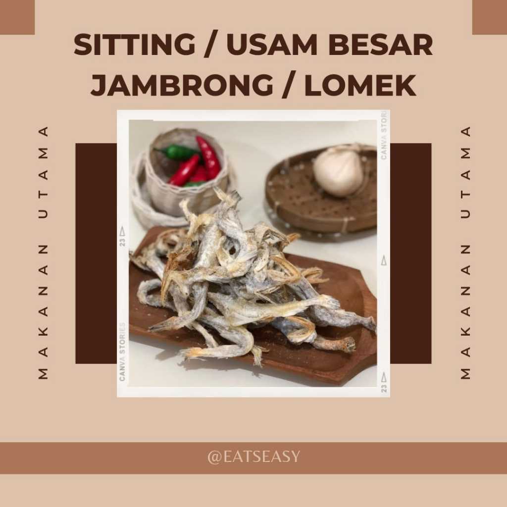 Jual ikan asin Jambrong /sitting / usam kasar / lomek ukuran Besar 1kg ...