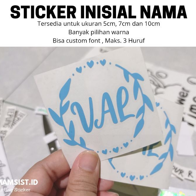 Jual STICKER MONOGRAM INISIAL NAMA | Shopee Indonesia