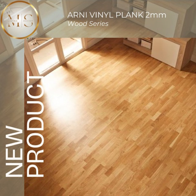 Jual lantai kayu vinyl plank Arni tebal 2mm harga PROMO | lantai kayu anti air & rayap | Shopee ...