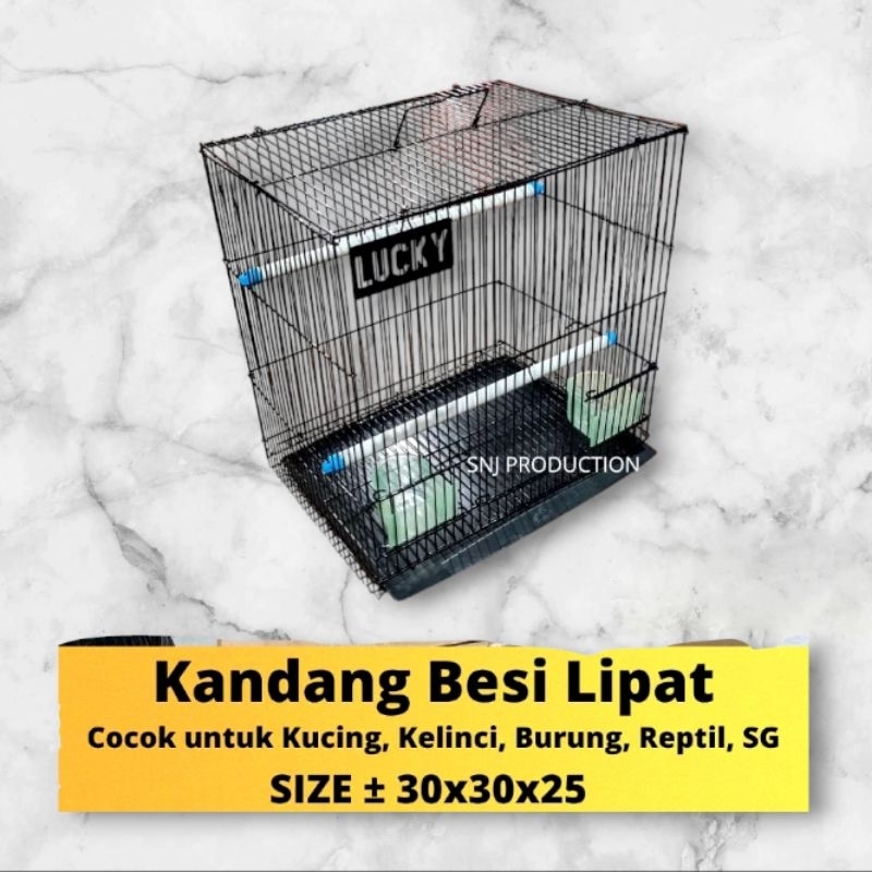 Jual KANDANG BESI LIPAT MINI MERK LUCKY UMBARAN MINI KANDANG PARKIT ...