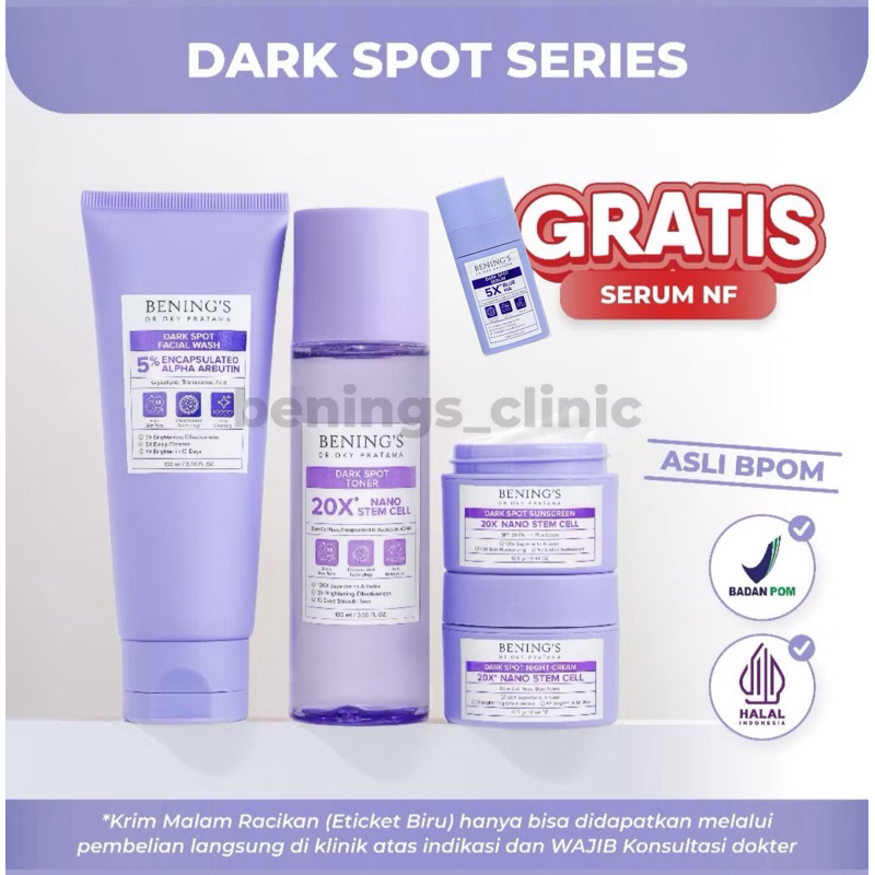 Jual Bening's Paket Dark Spot (Exclusive) Skincare I Menghilangkan Flek ...