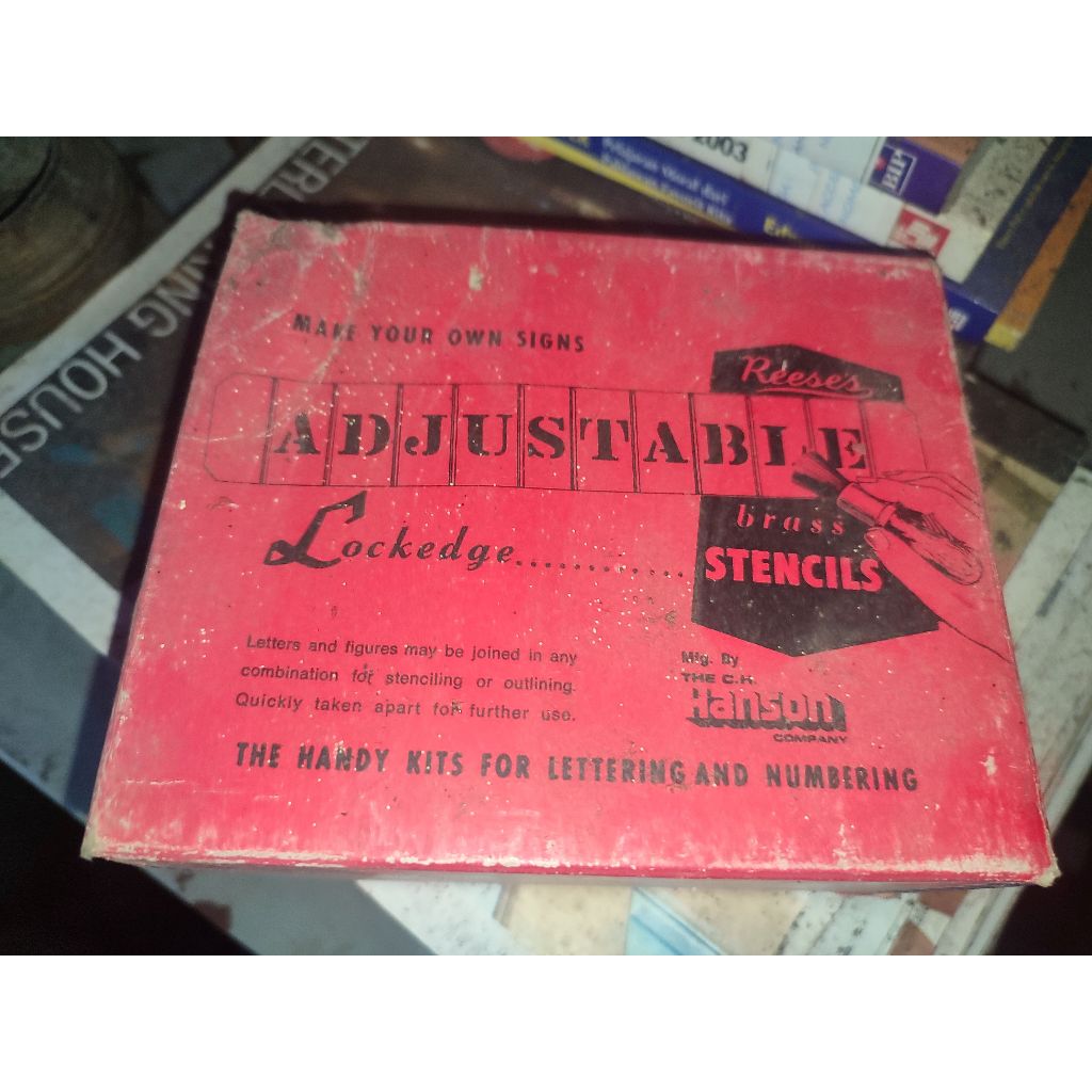 Jual C.H Hanson Reese's Adjustable Brass Stencils Lettering and ...