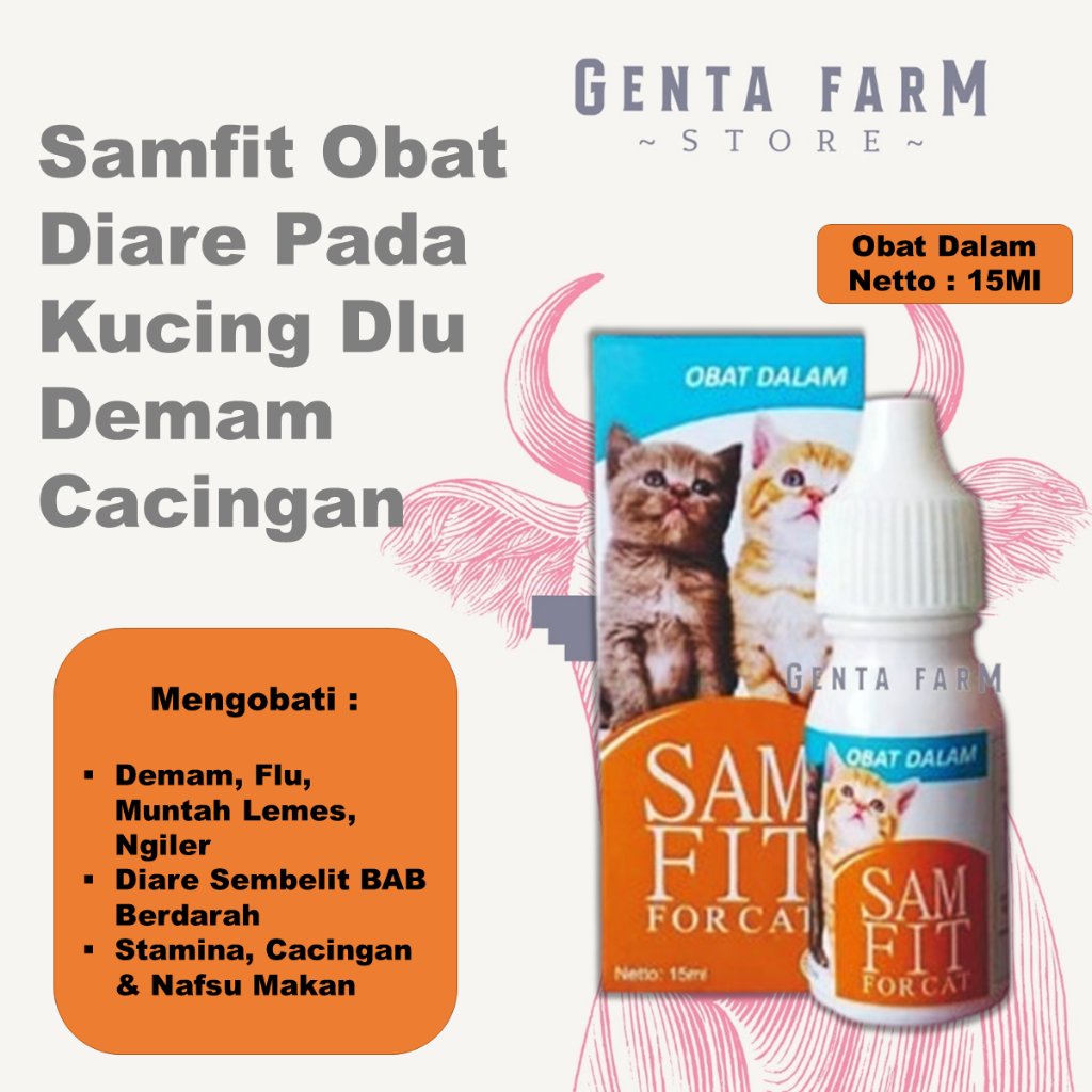 Jual Samfit Obat Diare Pada Kucing Dlu Demam Cacingan Obat Dalam Kucing ...