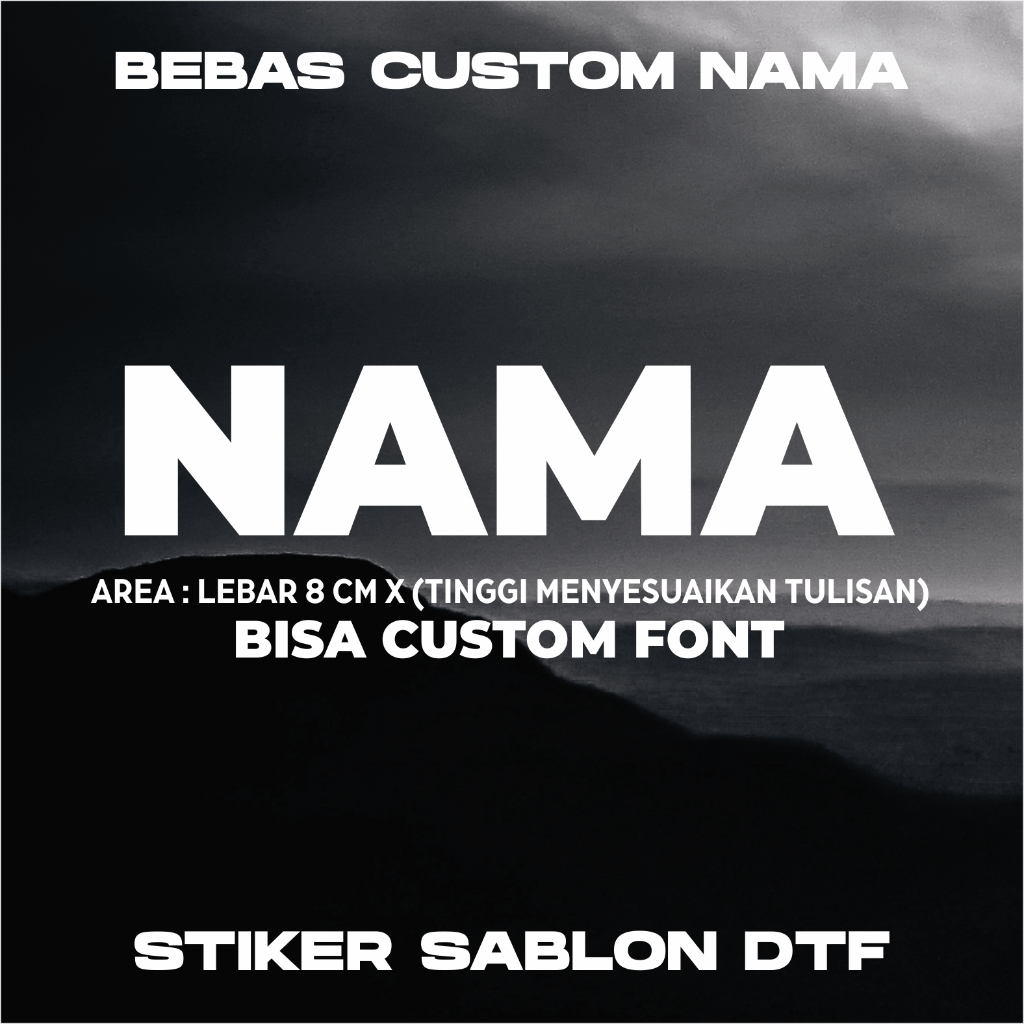 Jual STIKER SABLON CUSTOM NAMA SETRIKA DTF | Shopee Indonesia