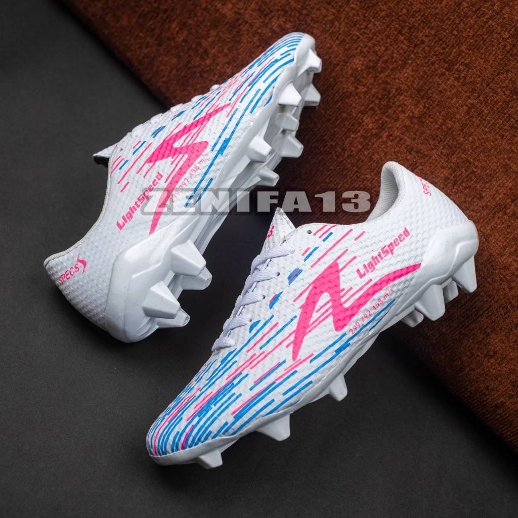 Jual Sepatu Bola Specs Terbaru Specs Lightspeed Reborn Putih Pink Size 38 - 44 | Shopee Indonesia