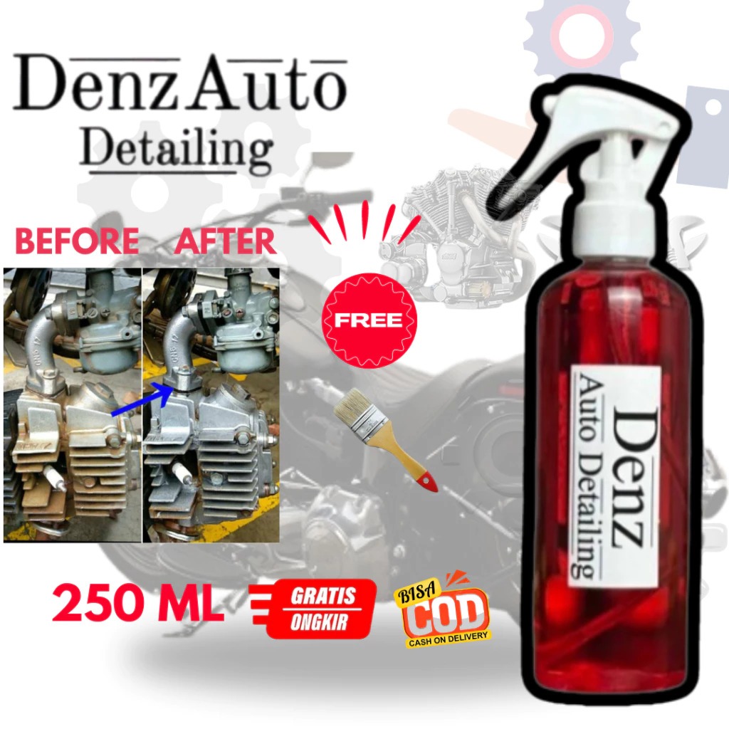 Jual DENZ Auto detailing semprot 250ml Pembersih Kerak Noda Oli mesin ...