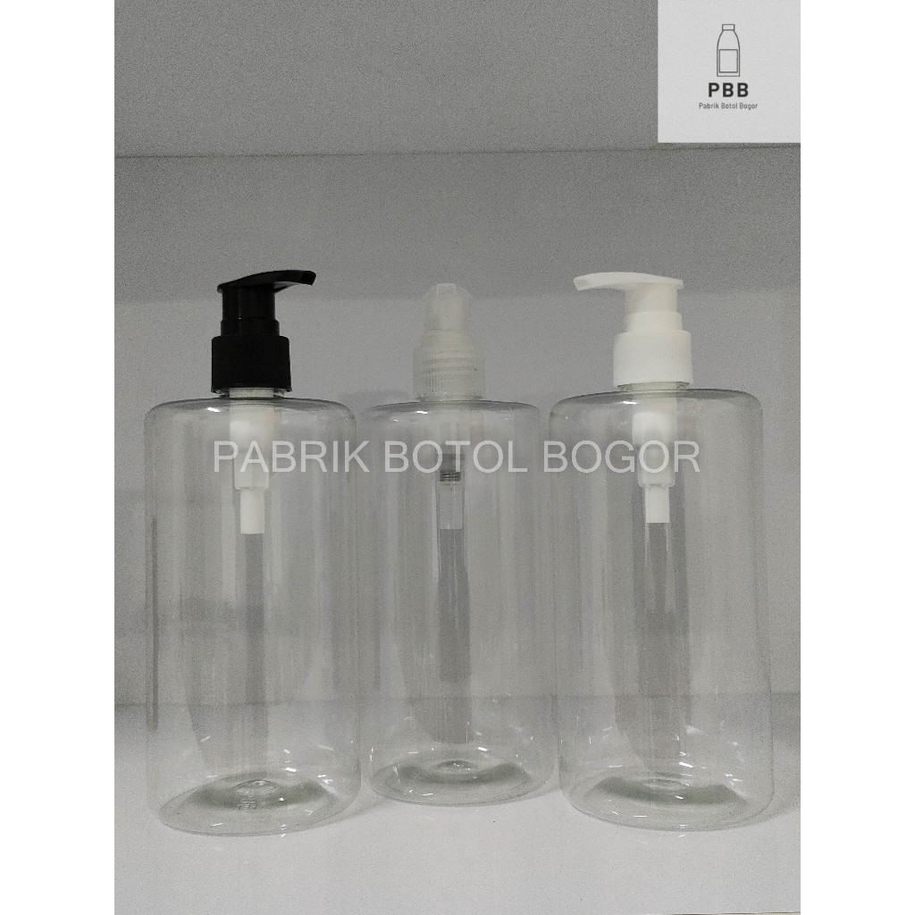 Jual PBB - Botol RF 500 ML N24 Clear Pump Lotion Putih Hitam Clear N24 ...