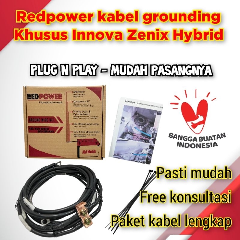Jual Redpower PNP kabel grounding mobil khusus Innova Zenix Hybrid ...