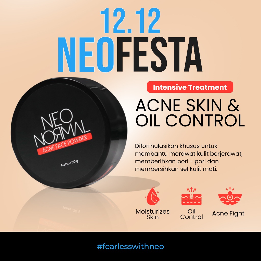 Jual NEO NORMAL Acne Face Powder Beli 1 [Penghilang Jerawat / Anti Acne ...