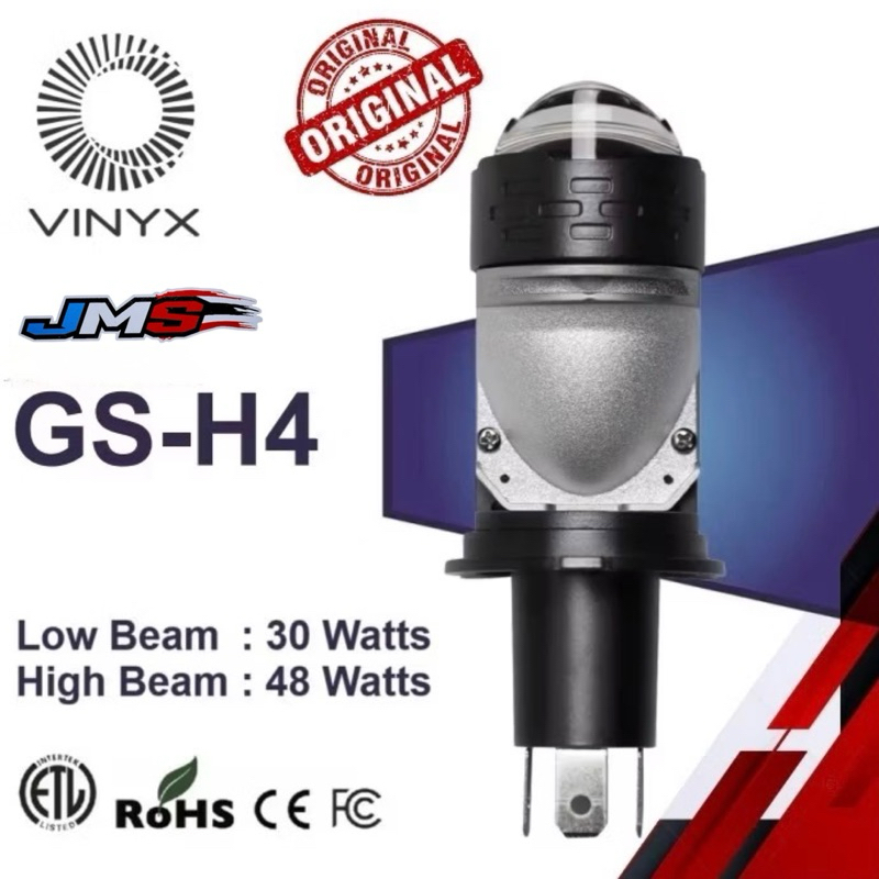 Jual Lampu Mini Projector Biled GS-H4 VINYX 48 watt Lampu LED VINYX GS-H4 Projie H4 Mini ...