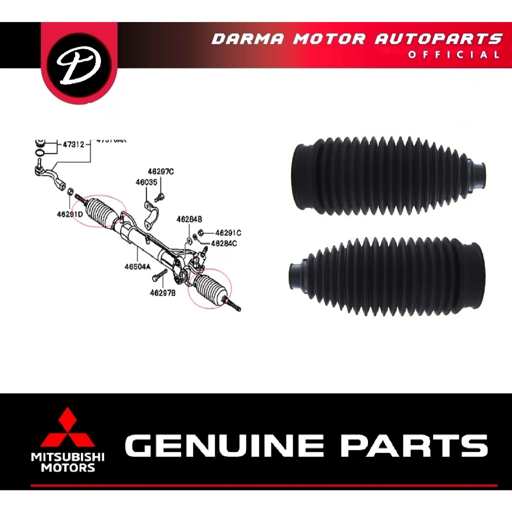Jual BELLOWS STEERING GEAR Karet Boot Rack Steer Mitsubishi Pajero ...