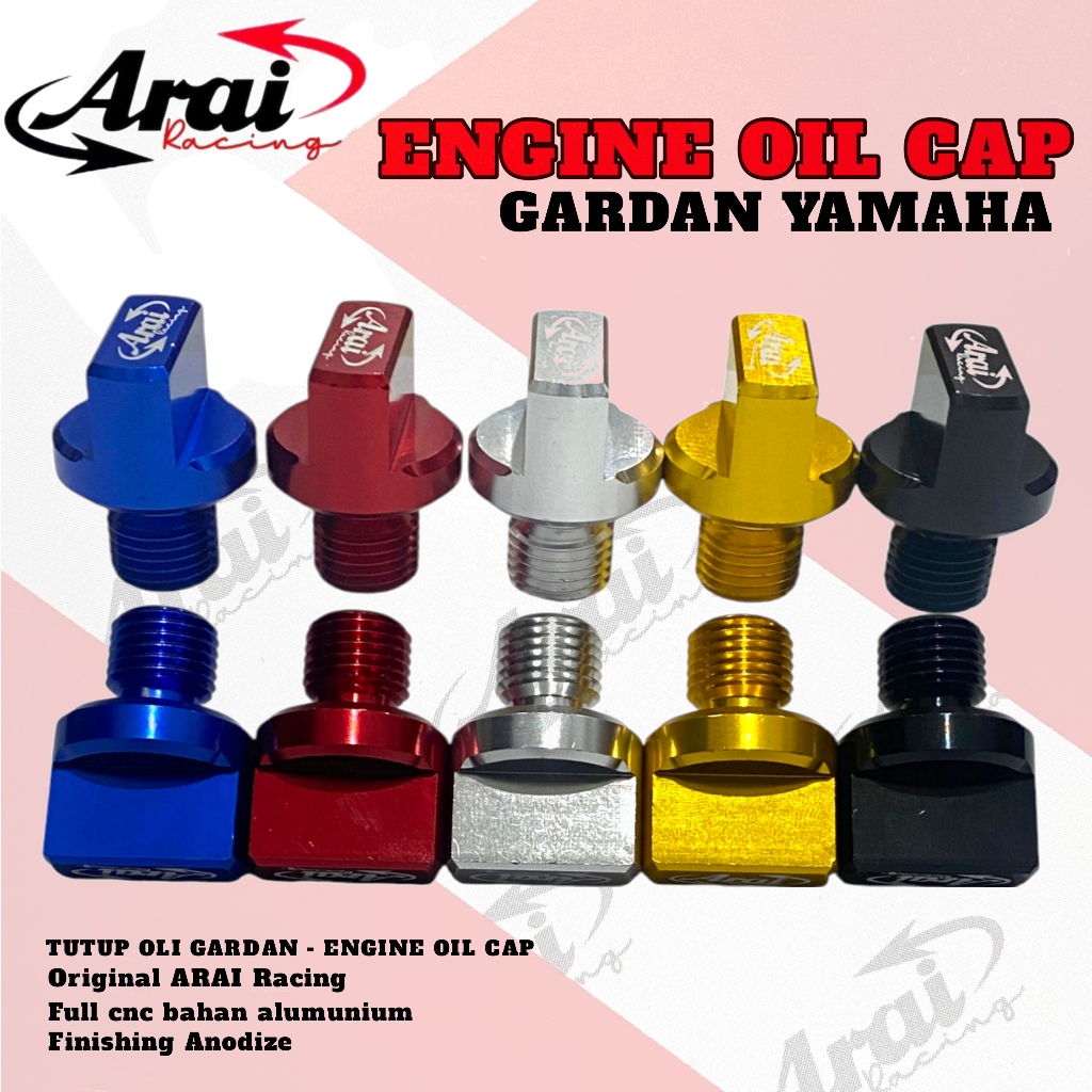Jual Tutup Oli Gardan Yamaha Full CNC ORIGINAL ARAI - Engine Oil Cap ...