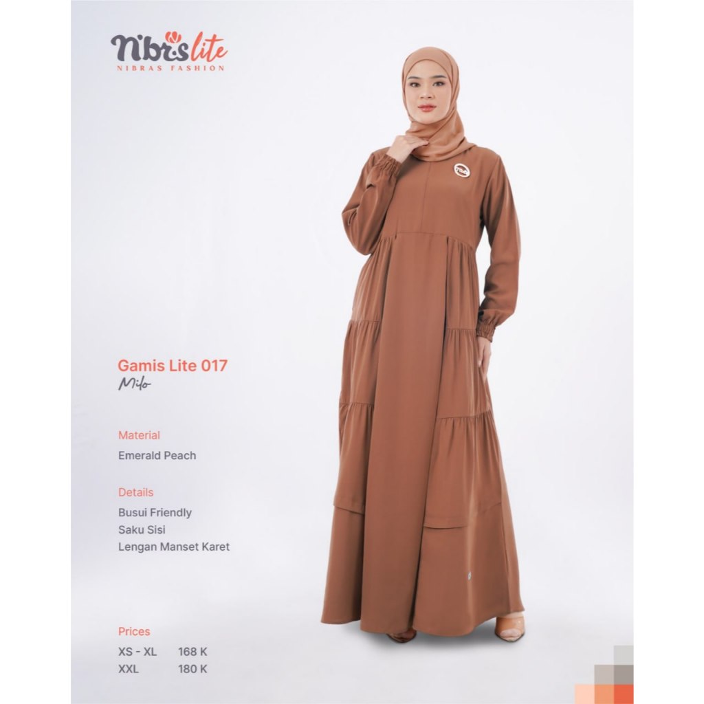 Jual NIBRAS LITE 017 GAMIS DEWASA MUSLIMAH | Shopee Indonesia
