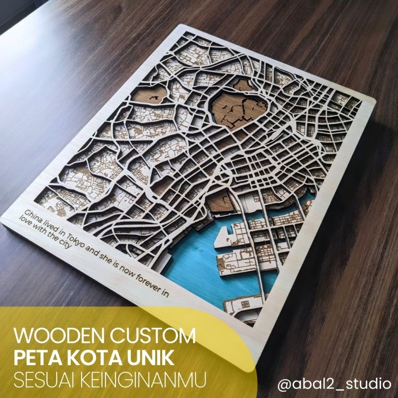 Jual Peta Kayu Custom, bisa seluruh kota dunia - untuk koleksi ...